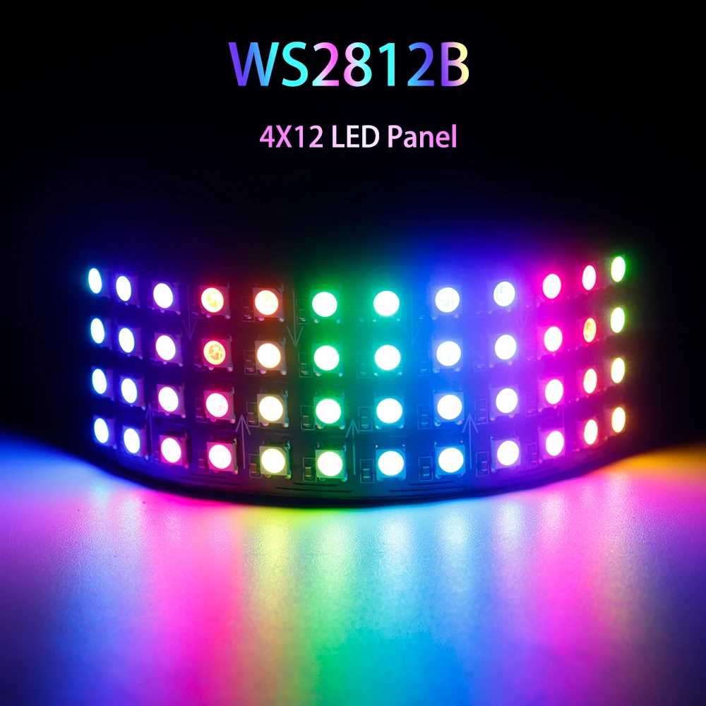 WS2812B-LED-Digital-Flexible-Individually-Addressable-Panel-Light-4X12 ...