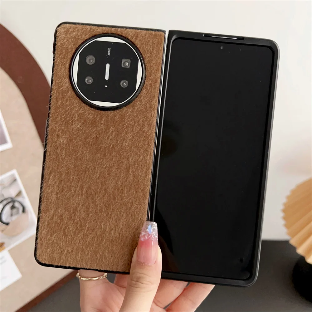 Plush-Style-Phone-Case-For-HuaWei-Mate-X5-Solid-Color-Hinge-Protective ...
