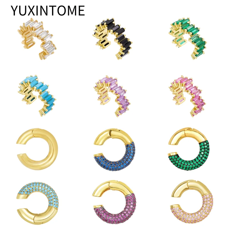 1PC-Pave-Color-Crystal-Ear-Cuff-Gold-Metal-Ear-Clip-for-Women ...