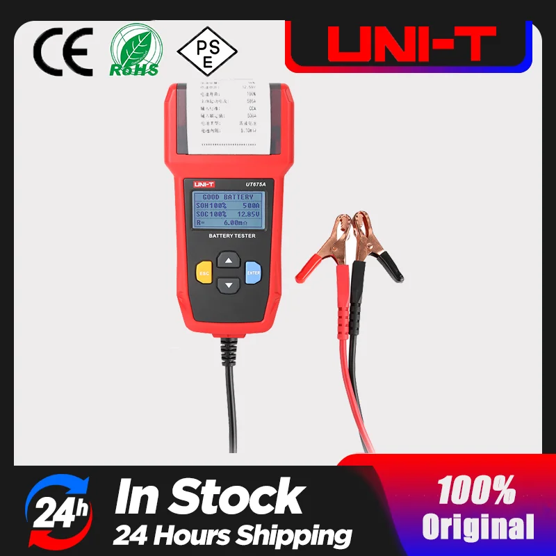 UNI-T Car Battery Tester UT673A UT675A 12V 24V DC Load Tester Capacity ...