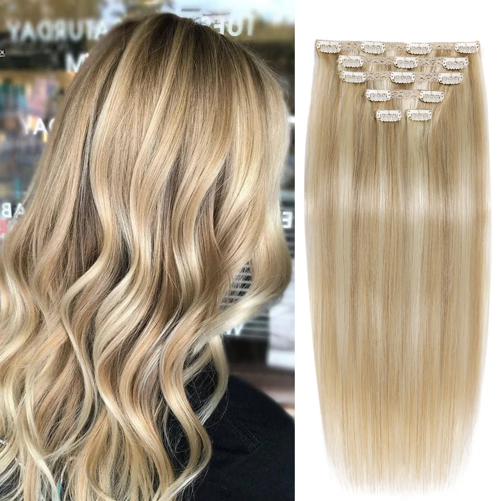 BHF Clip in Human Hair Extensions Remy Natural Hair Clip in Extensions ...