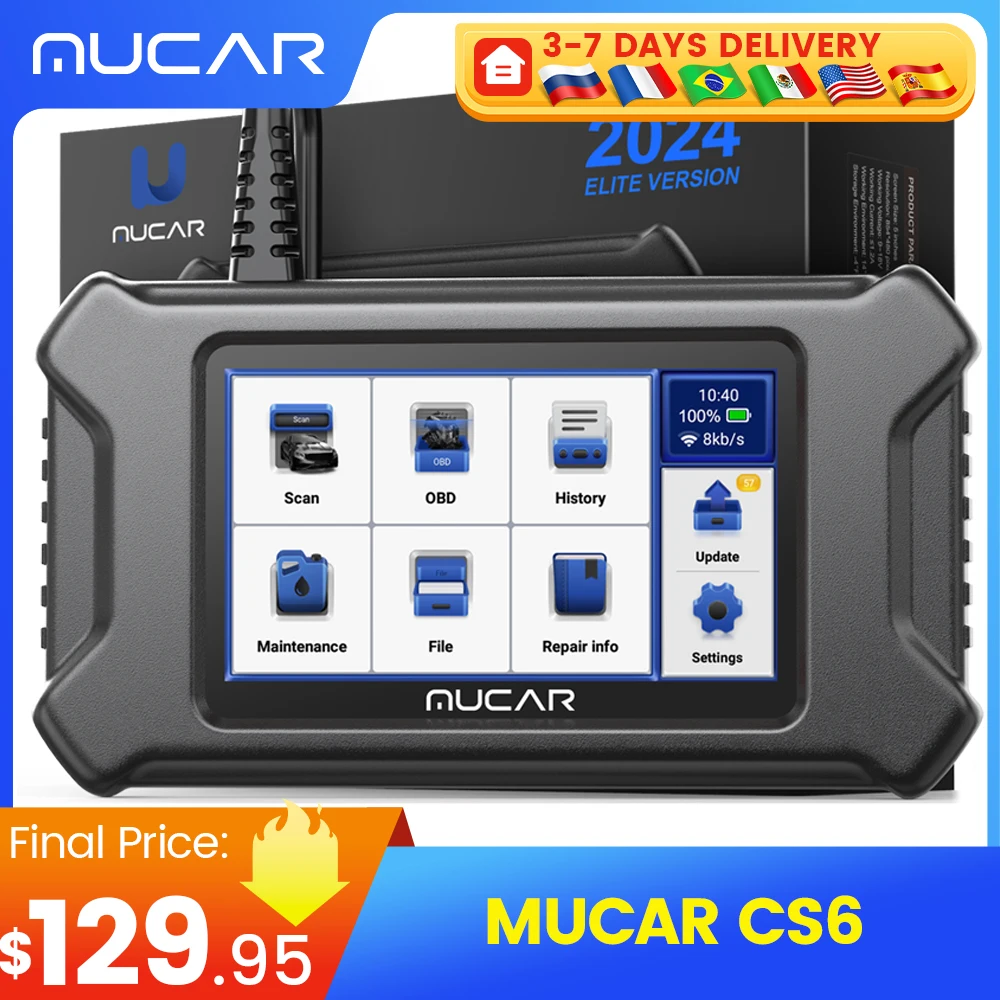 MUCAR CS6 CS4 CS90 OBD2 Diagnostic Tool Car Check Engine Tool ...