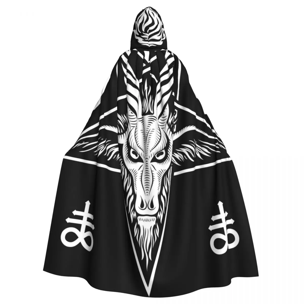 Unisex-Adult-Pentagram-Lucifer-Baphomet-Cloak-with-Hood-Long-Witch ...