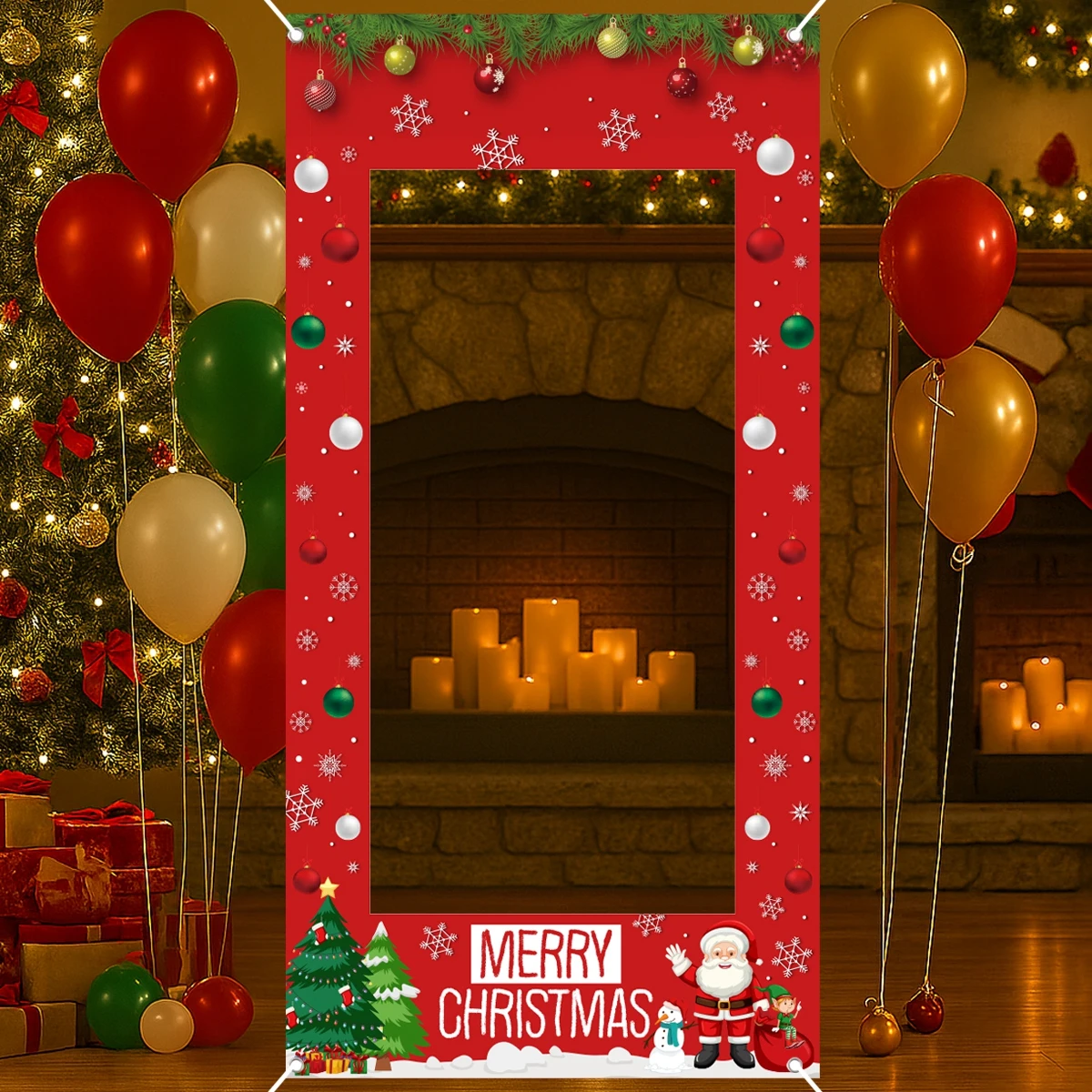 Christmas Photo Booths Merry Christmas Decoration for Home 2025 Pendant ...