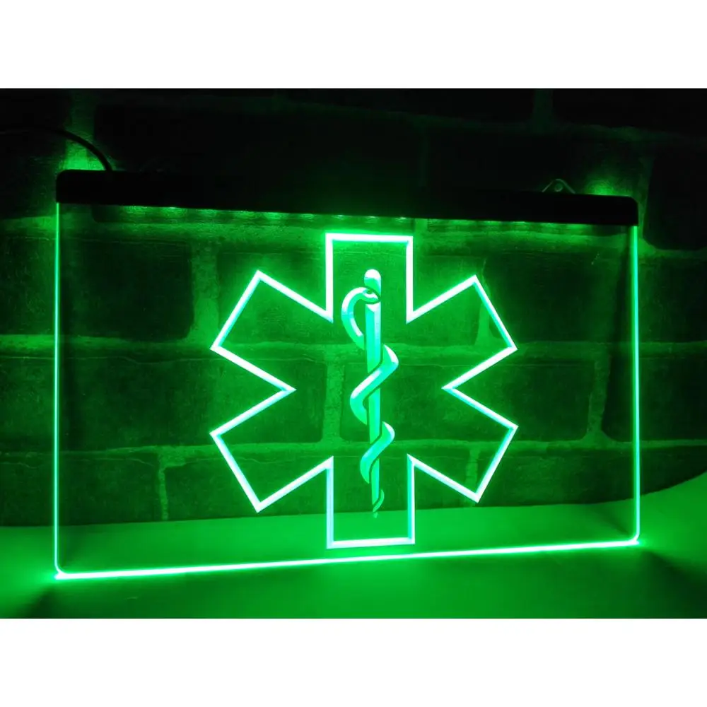 Ems-Paramedic-Medical-Services-LED-Neon-Sign-3D-Carving-Wall-Art-for ...
