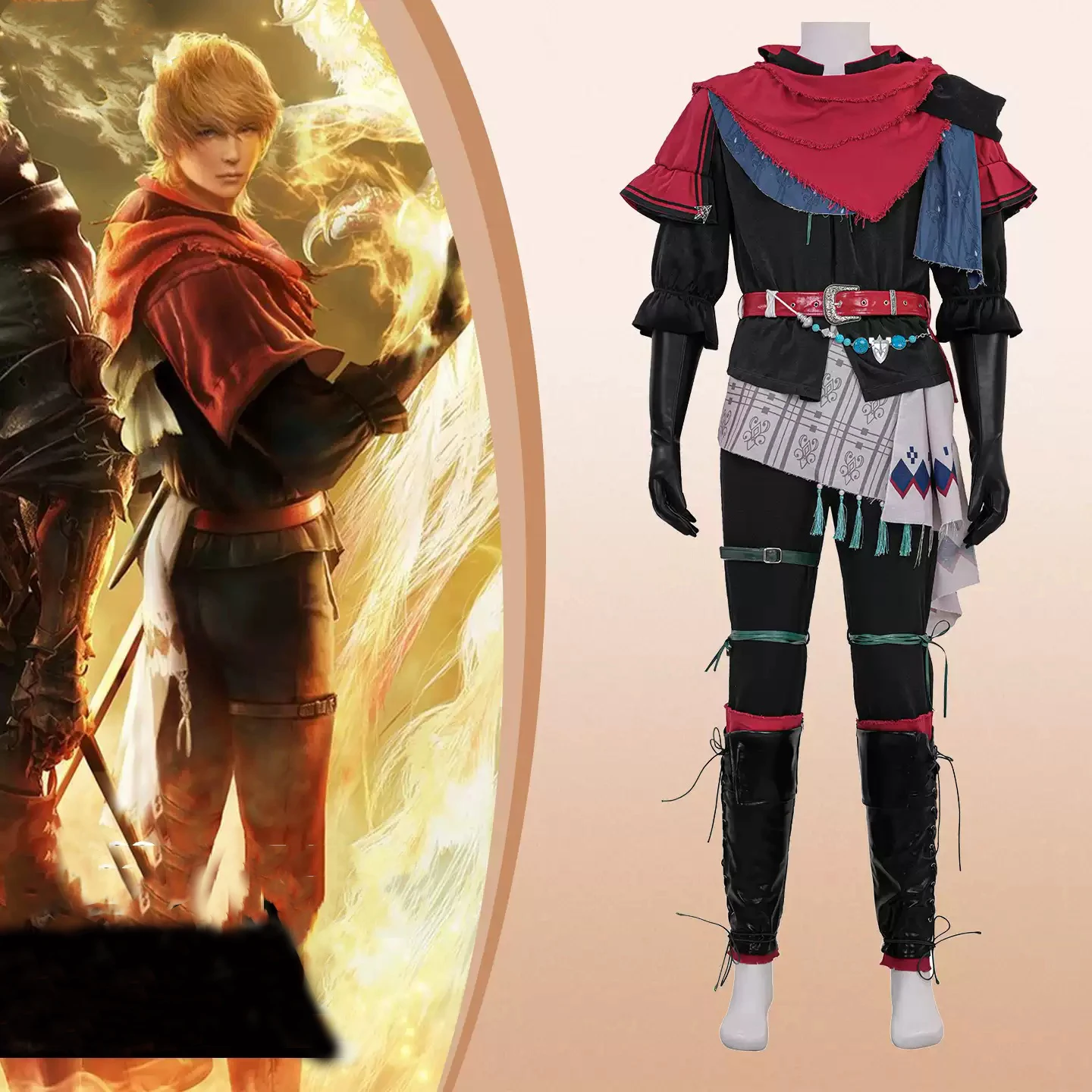 Game FF16 Joshua Rosfield Cosplay Costume Men Fantasia Battle Uniform ...