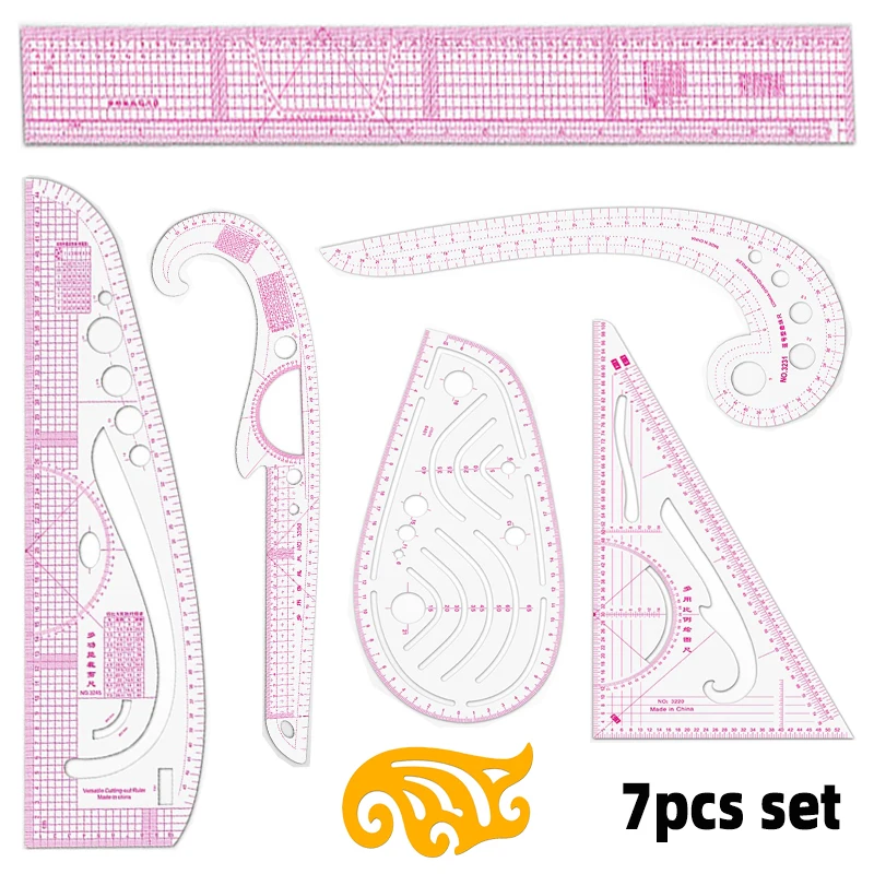 7pcs-French-Rulers-Set-Imperial-Metric-Patchwork-Curve-Technical ...