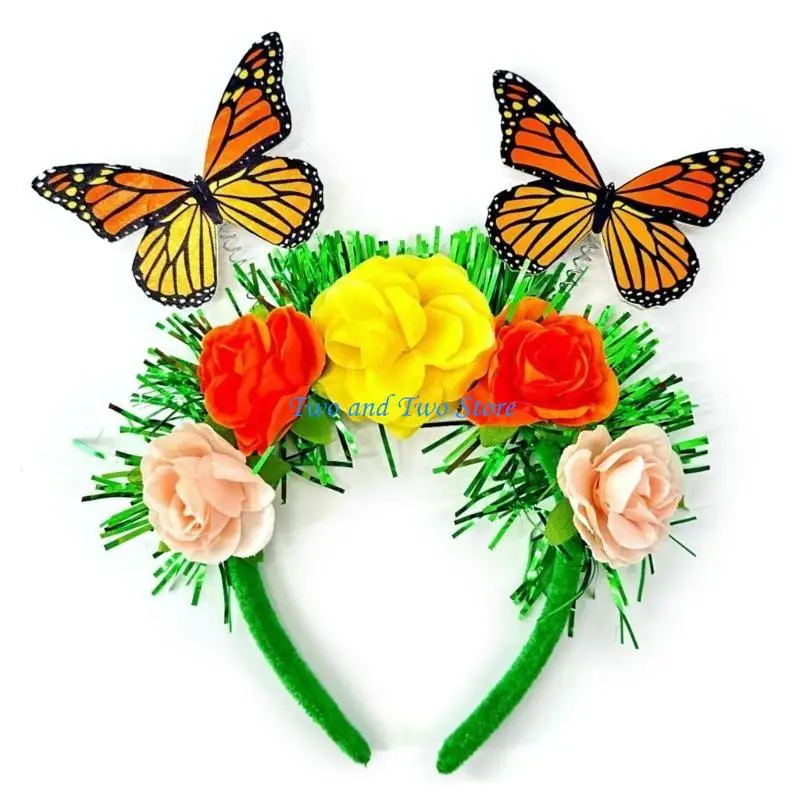 HX6F Festival Celebration Floral Headband Role Play Headgear Carnivals ...