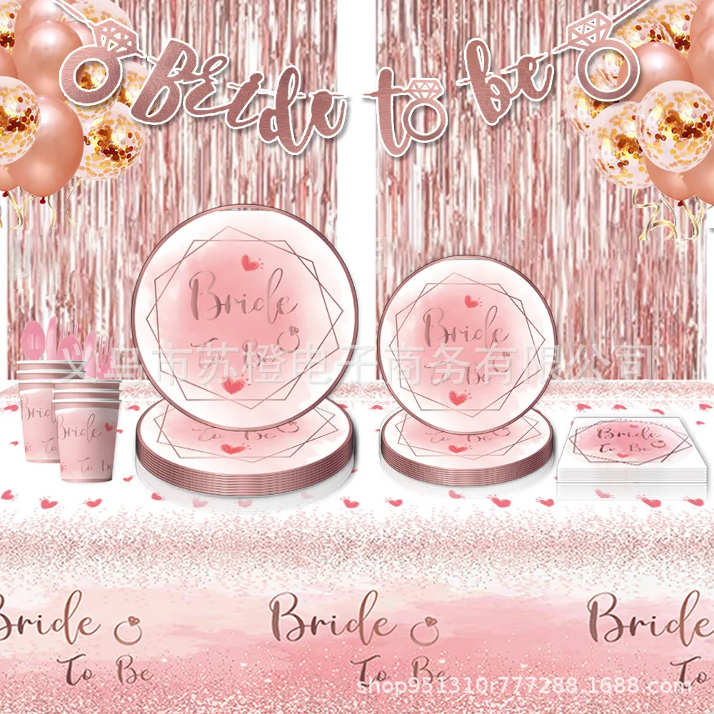 Bachelorette-Party-Team-Bride-To-Be-Tableware-Cups-Plate-Bridal-Shower ...