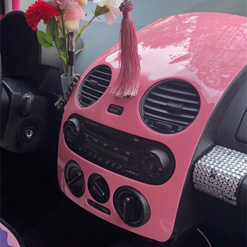 Pink-Car-Interior-Center-Console-Control-Panel-Cover-for-Volkswagen ...