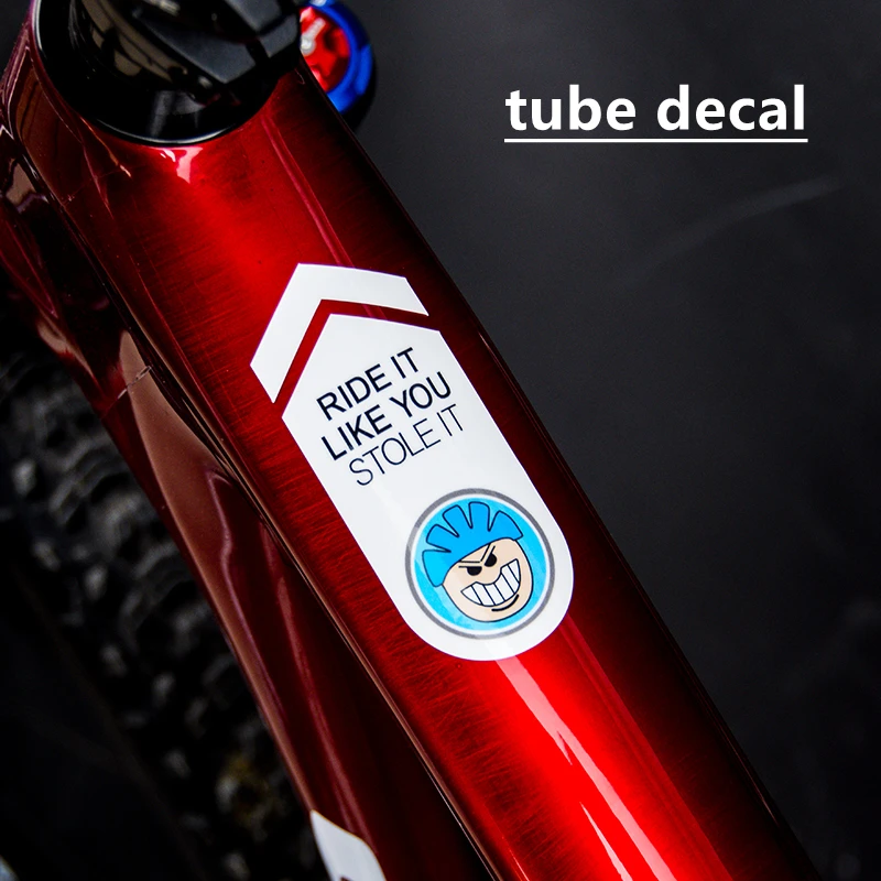 Bicycle tube sticker DIY funny warning decals for bike frame mountain ...
