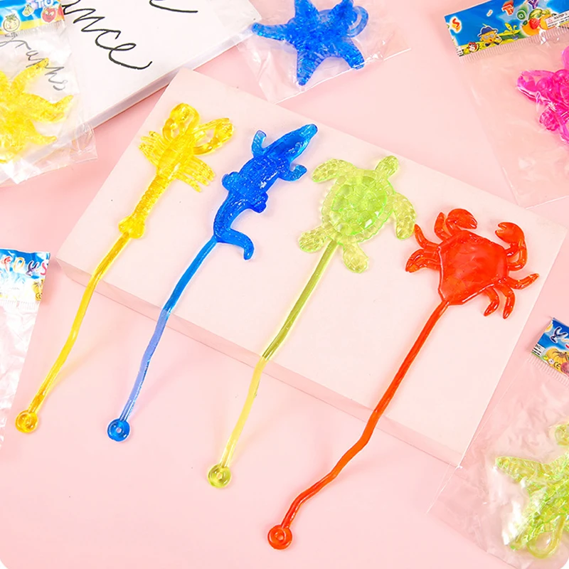 10pcs-Elastically-Sea-Animals-Sticky-Toys-Stretchable-Sticky-Treats ...