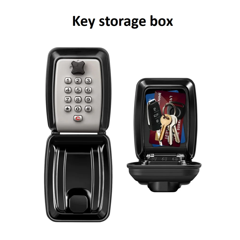 Wall-mounted-key-storage-box-with-4-12-digit-Mechanical-code-Waterproof ...