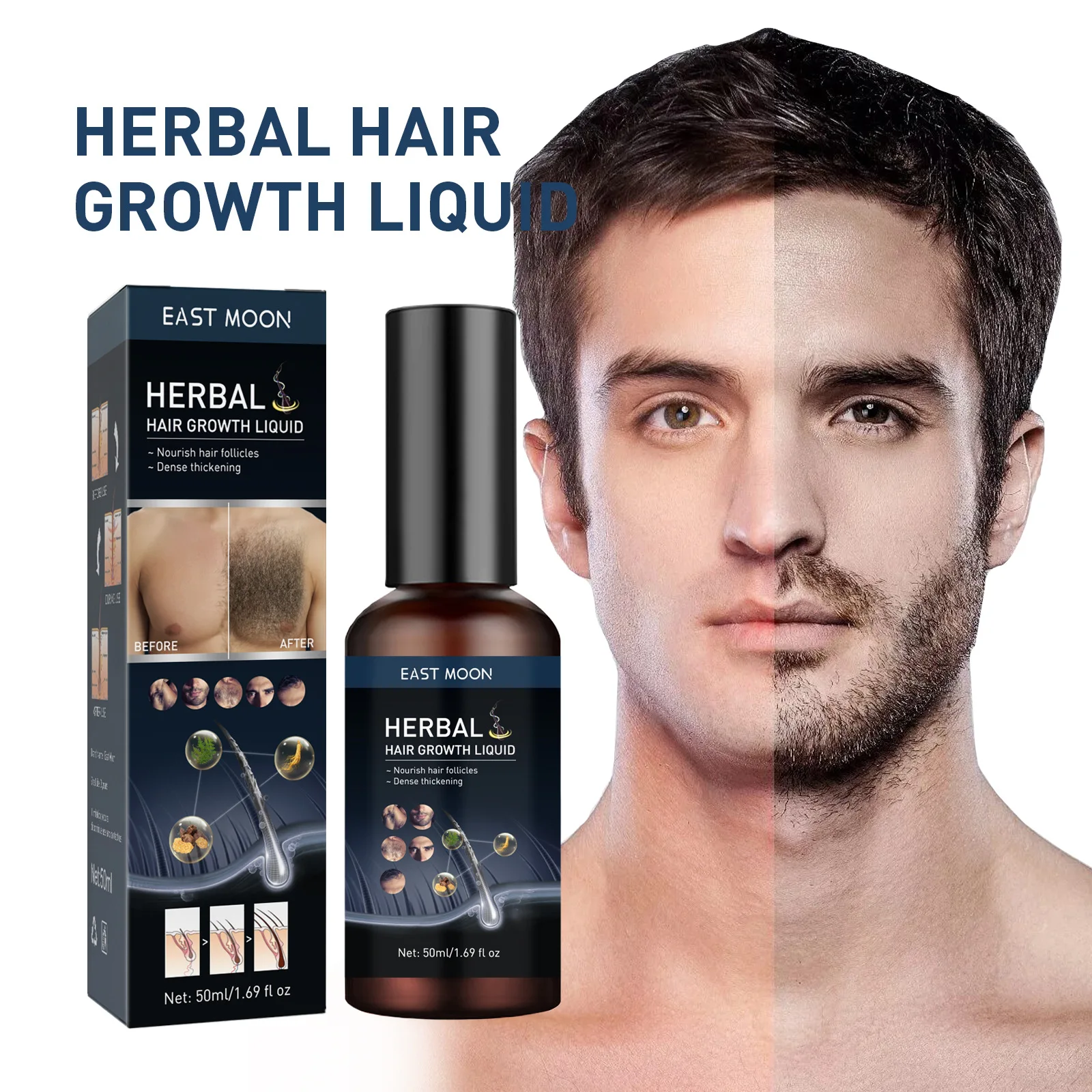 East-Moon-body-hair-growth-liquid-strong-repair-and-maintenance-beard ...