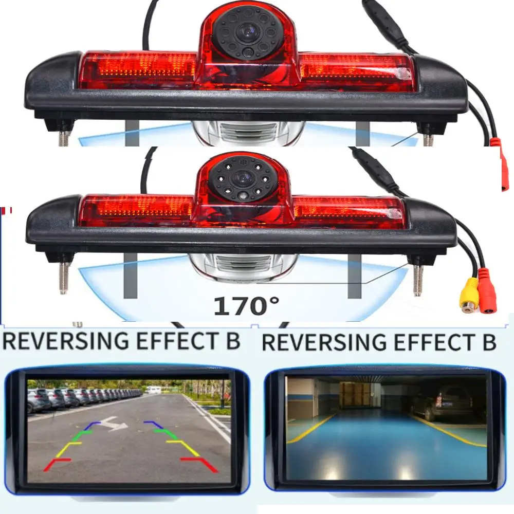 170-Degree-Reverse-CCD-Parking-Car-Brake-Light-Rear-View-Camera-For ...