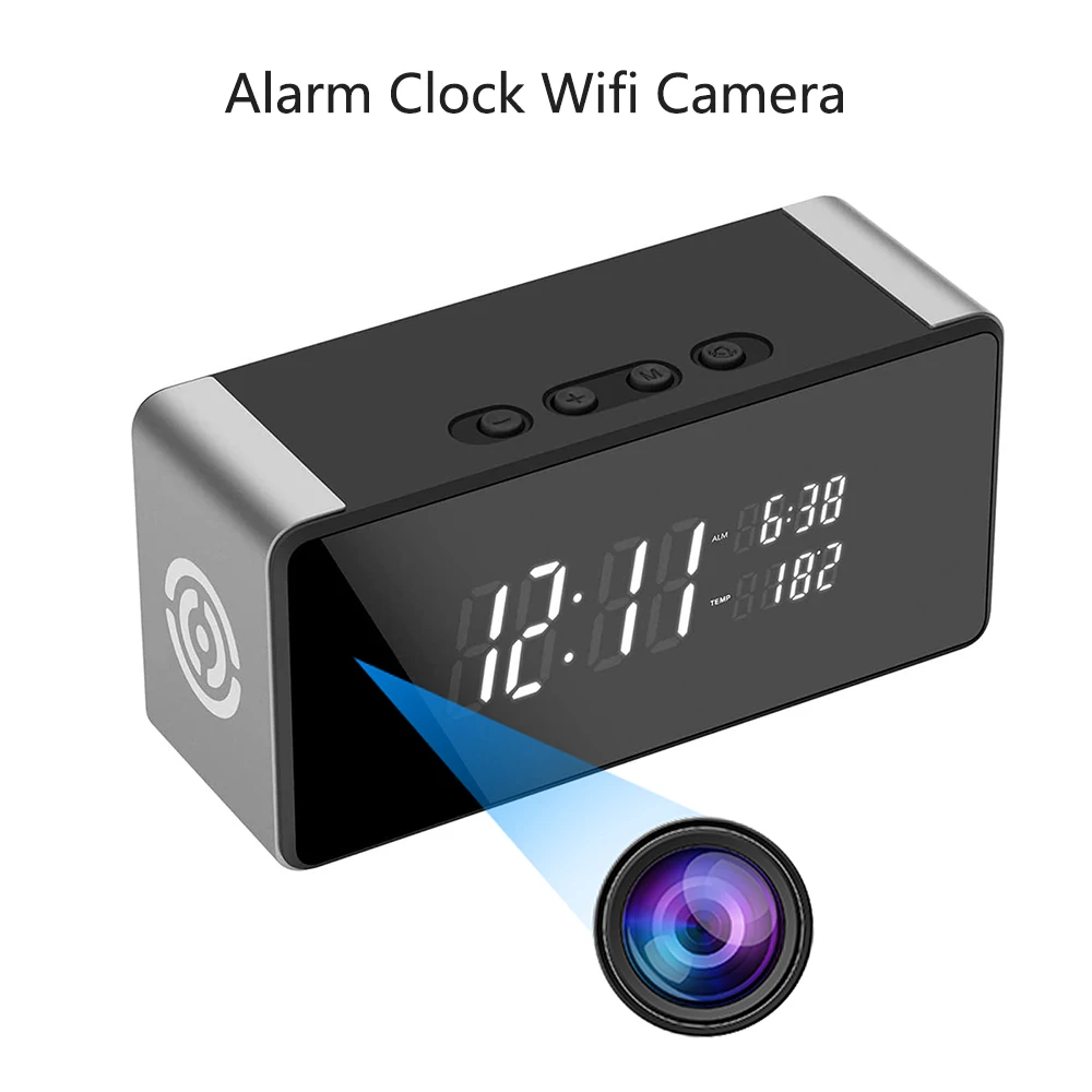 Camera Đồng Hồ Đặt Bàn Q8 Pro 4K - Âm thanh Rõ nét - Hồng ngoại ẩn 10m.
