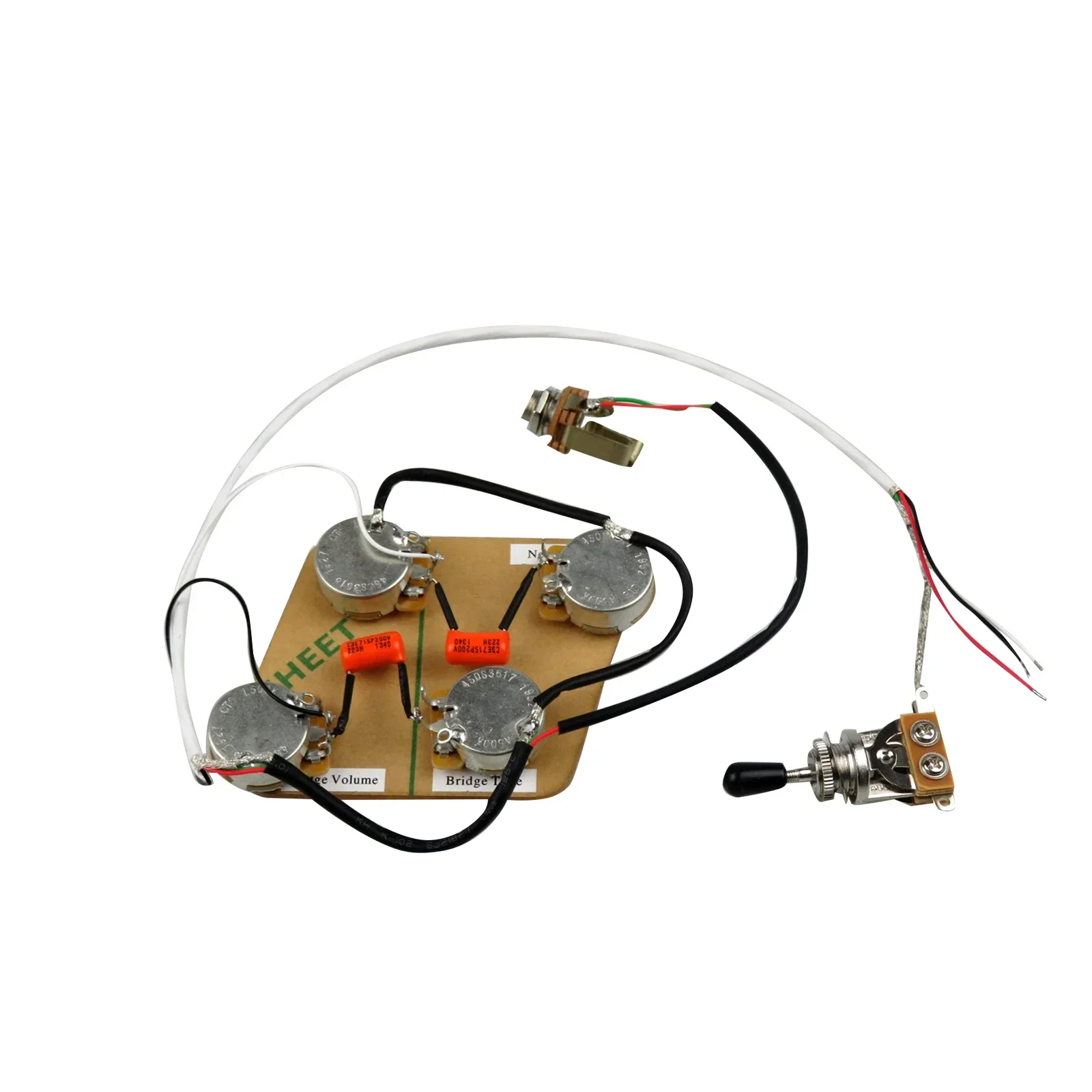 Loaded-Pre-wired-Guitar-Pickups-Wiring-Harness-Prewired-4pcs-500K-CTS ...