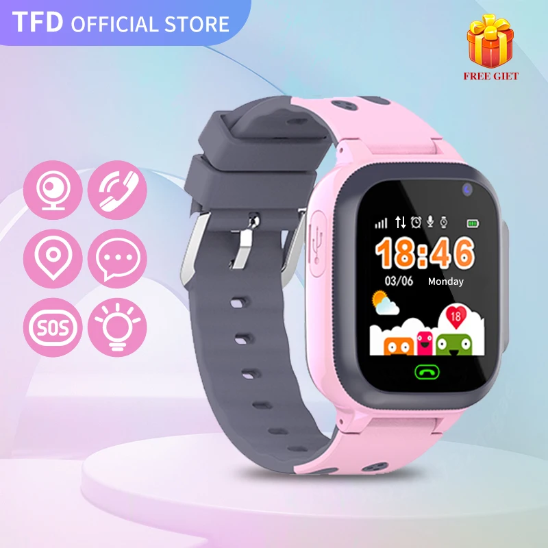Kids-Smart-Watch-Sim-Card-Call-Phone-Smartwatch-For-Children-SOS-Photo ...