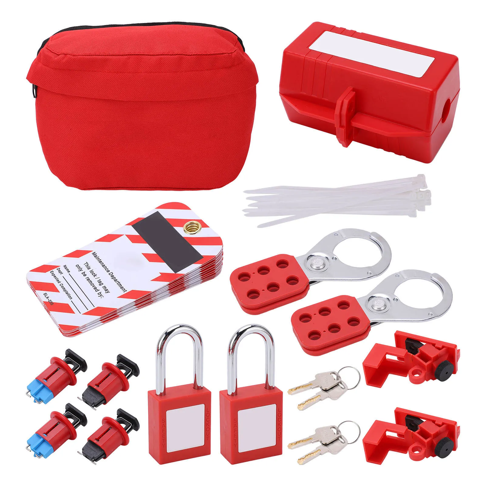 Electrical Circuit Breaker Lockout Tagout Kit Safty Padlock Loto Tags ...