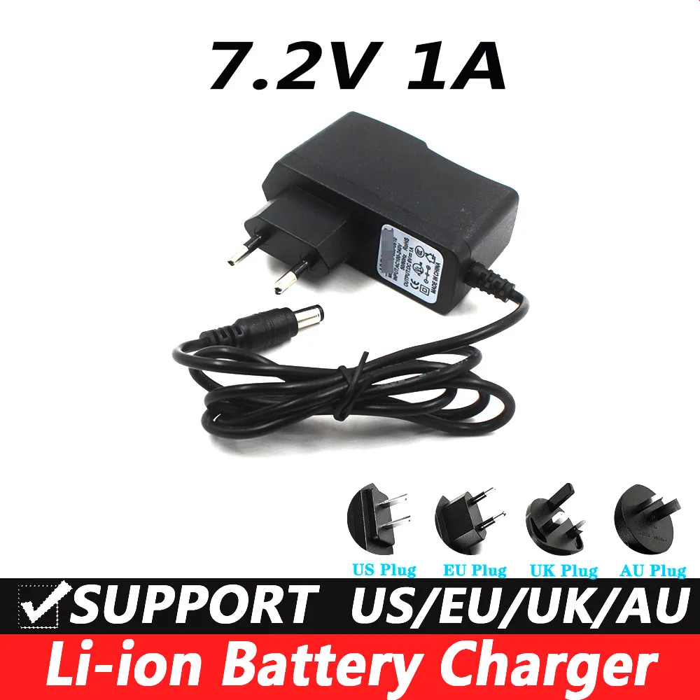 7.2V 1A Lithium Battery charger Electric Wrench charger EU Plug US Plug ...