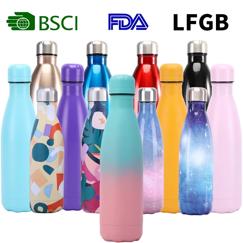 500mlDouble Wall Stainles Steel Water Bottle Thermos Bottle Keep Hot ...