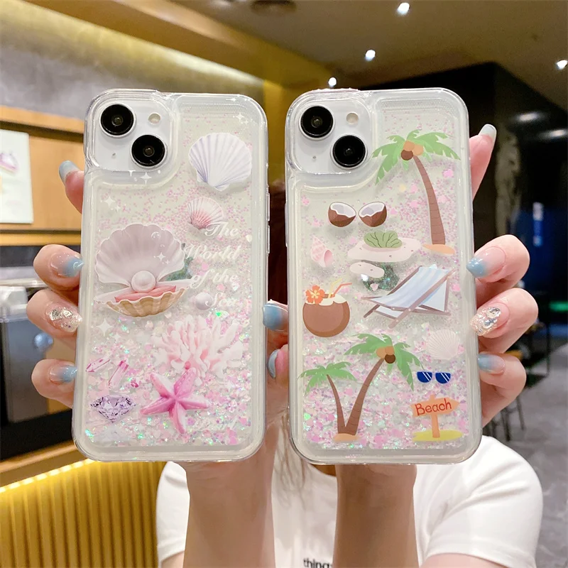 Gorgeous Glitter Quicksand Case for iPhone 16 15 14 Pro Max Phone Cover ...