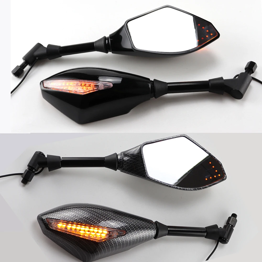 2-X-LED-Turn-Lights-Side-Mirrors-with-LED-Turn-Signal-Indicator-10mm ...