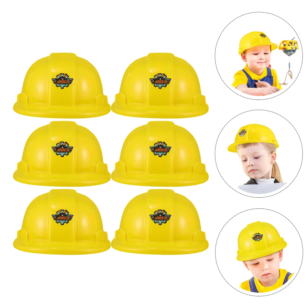 2 Pcs Engineering Safety Toys Construction Hat Kids Clothing Plastic ...
