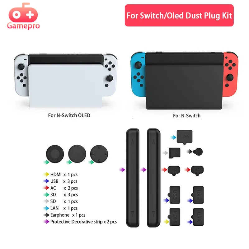 Silicone Oled Console Accessories | Nintendo Switch Oled Dust Plug ...