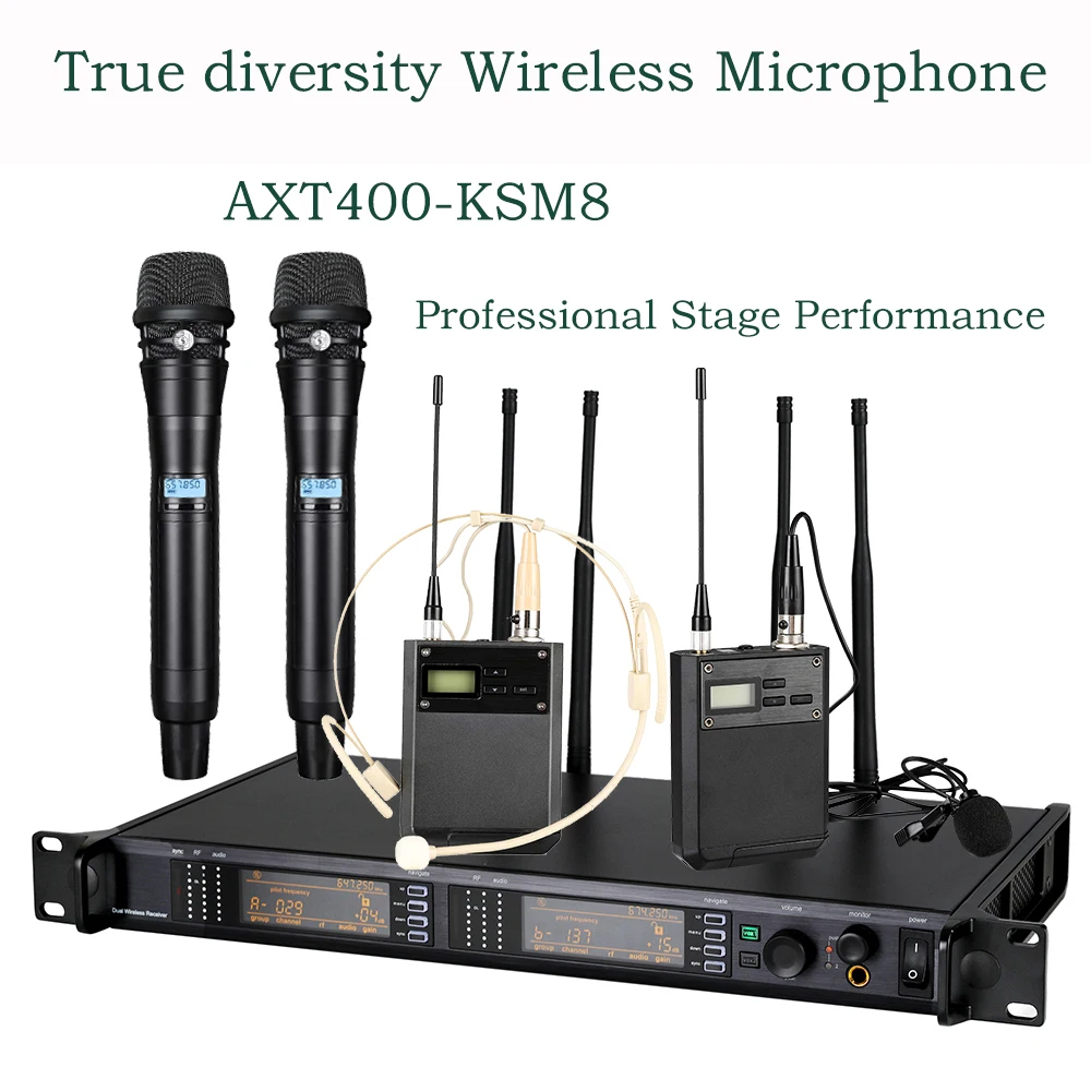 ATX400-KSM8-True-Diversity-Wireless-Microphone-System-UHF-Dual-Channel ...