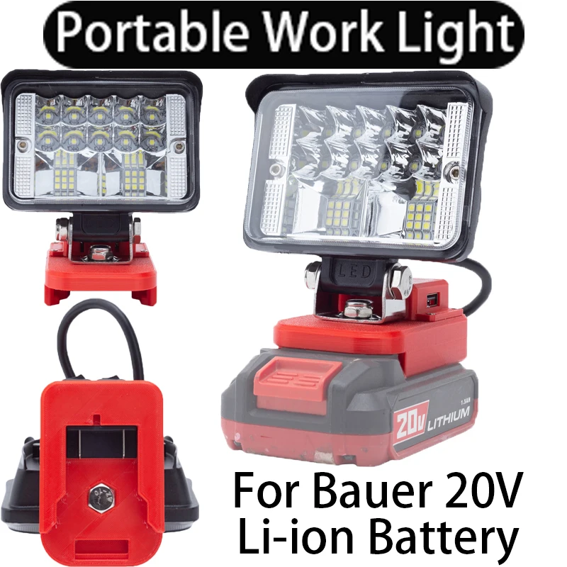 For-Bauer-18V-20V-Li-Ion-Battery-2800LM-New-Cordless-LED-Work-Light ...