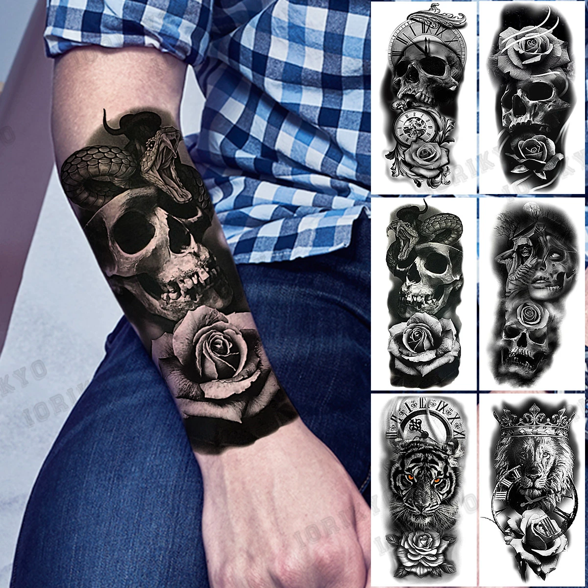 Skull And Snake Tattoos