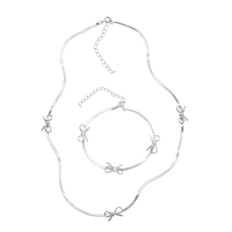 Delicate-French-Neckchain-Handchain-Snake-Bone-Chain-Necklace-Bracelet ...