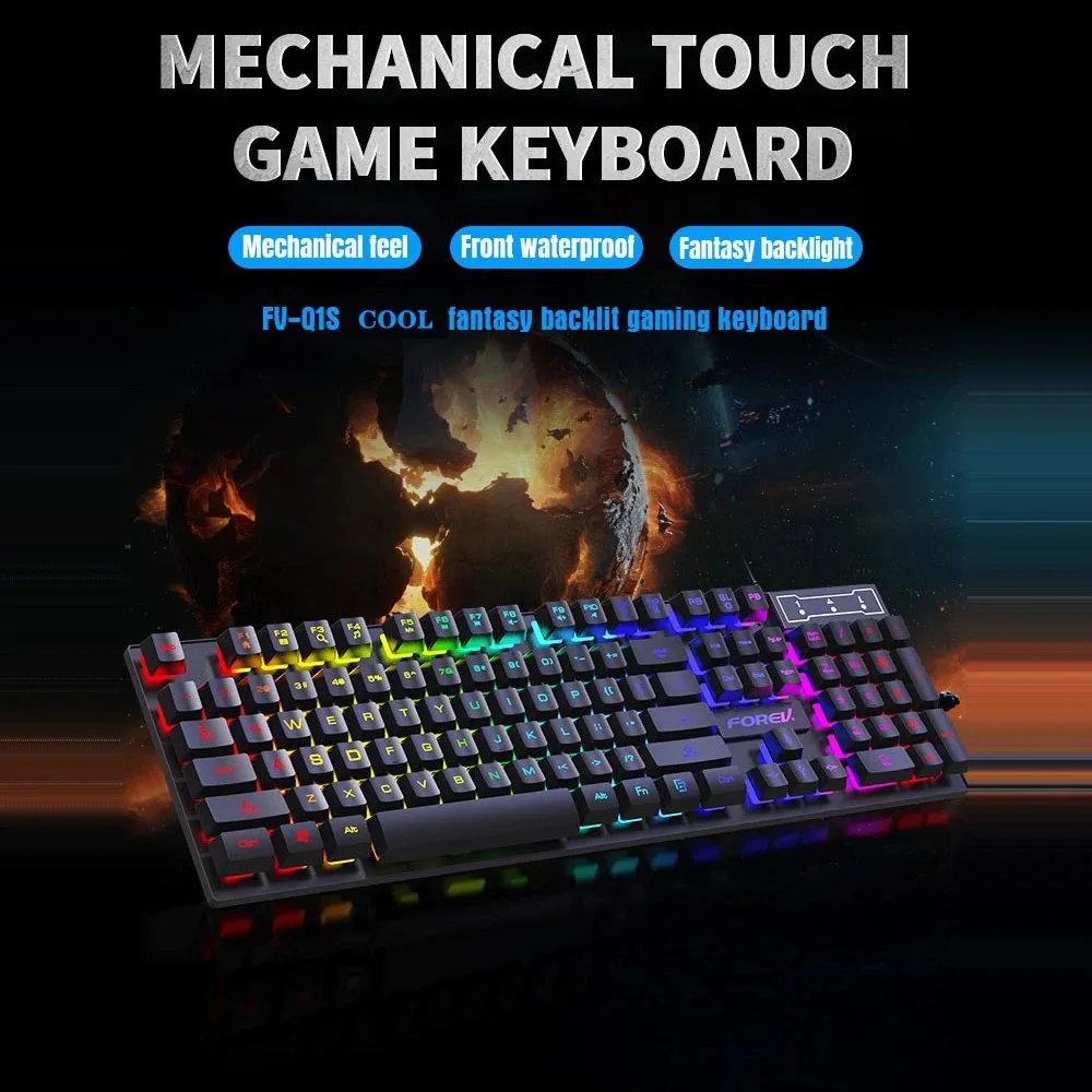 Mechanical-Keyboard-104-Keys-Wired-Gaming-Keyboard-for-Laptop-Desktop ...