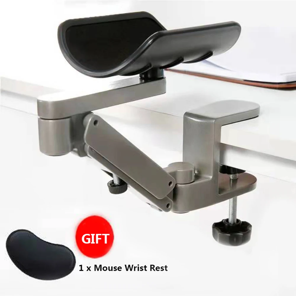 Metal-Arm-Rest-Wrise-Support-Home-Office-Keybord-Hand-Stand-Desk ...