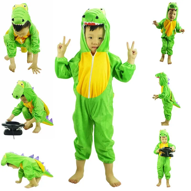 Kids Animal Dinosaur Cosplay Costumes Dinosaur Onesies School Student ...