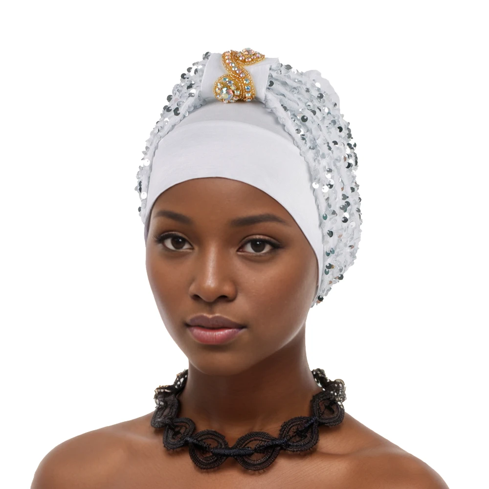 Shining-Diamond-Sequins-Women-s-Turban-Cap-African-Hat-Headtie-Bonnet ...