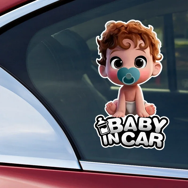 Jpct-fashion-adhesive-boy-baby-in-Car-Decal-for-automobile-bumper ...