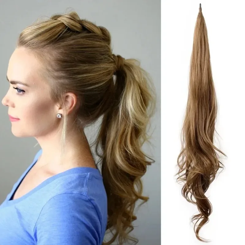 Postizos-de-pelo-sint-tico-para-mujer-extensi-n-de-cola-de-caballo ...