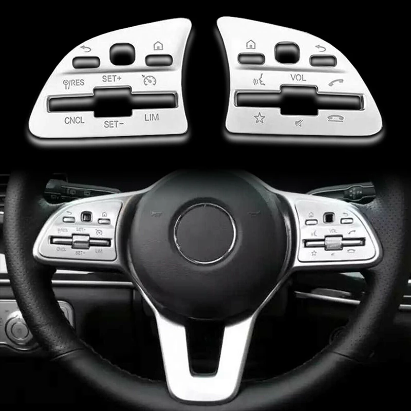 Car-Left-Hand-Drive-Steering-Wheel-Button-Cover-Sticker-For-Mercedes ...