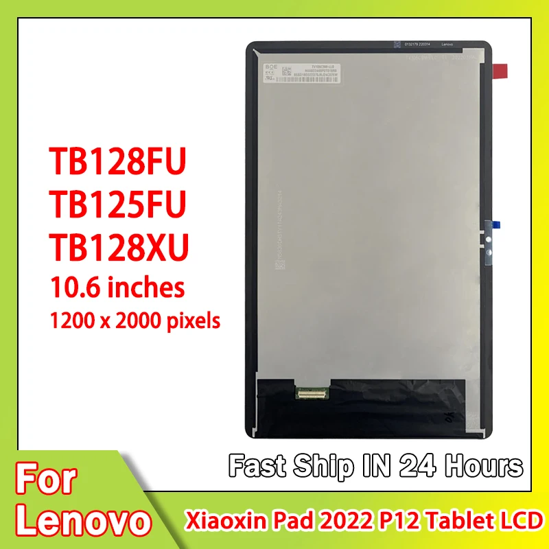 10.6"For Xiaoxin Pad 2022 P12 Tab TB128FU TB125FU TB128XU Lcd Display ...