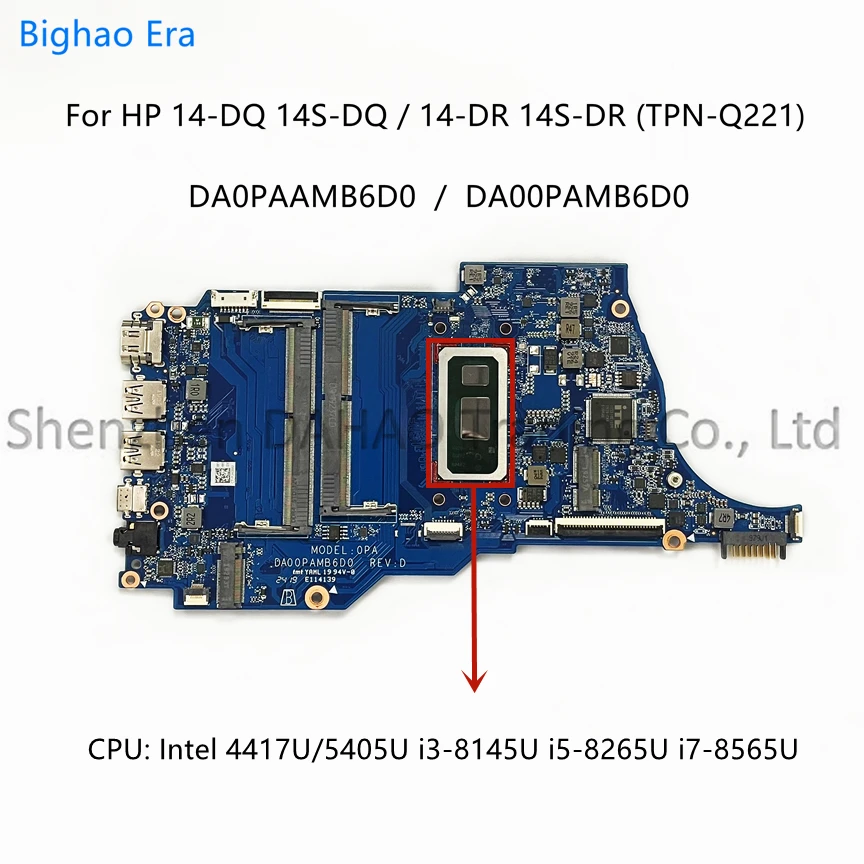 DA00PAMB6D0 DA0PAAMB6D0 For HP 14s-dq 14-DQ 14-DR Laptop Motherboard ...