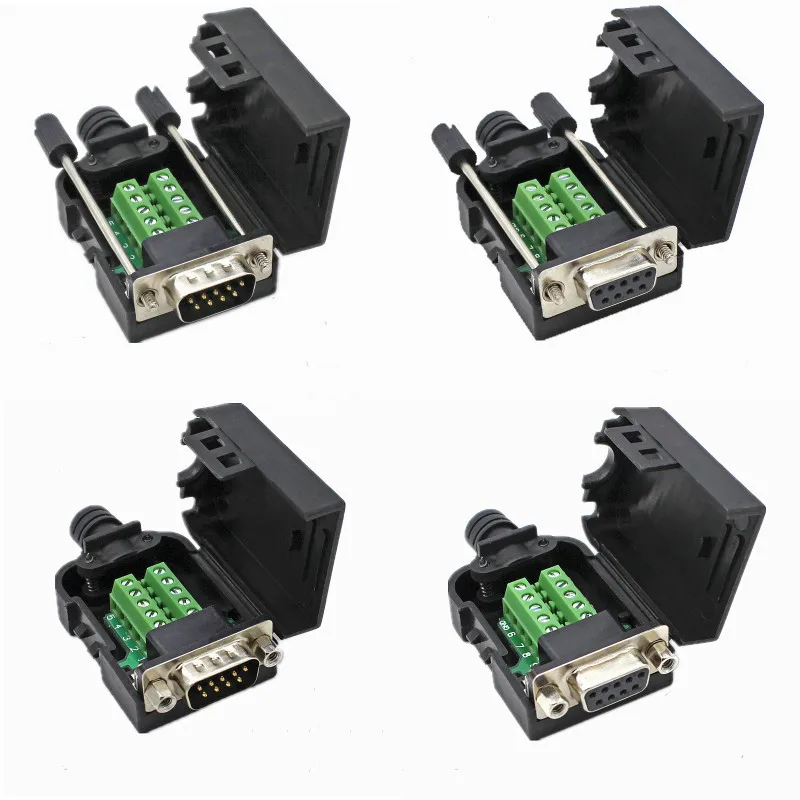 Two-Row-DB9-pin-Solderless-Connector-RS232-485-Adapter-Board-9P-Serial ...