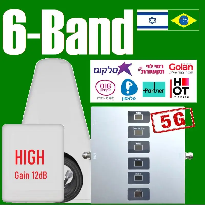 2024-HWATEL-Raw-Factory-Universal-6-Bands-Cellular-Amplifier-Cellphone-Mobile-Network-Signal ...