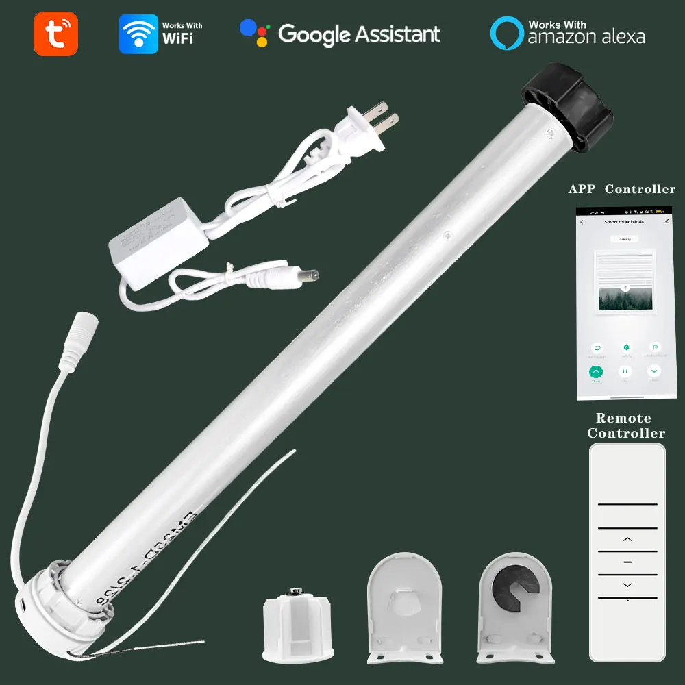 Minimotor motorizado de persiana enrollable, dispositivo de 25mm con WiFi, Tuya Smartlife, Ap ...