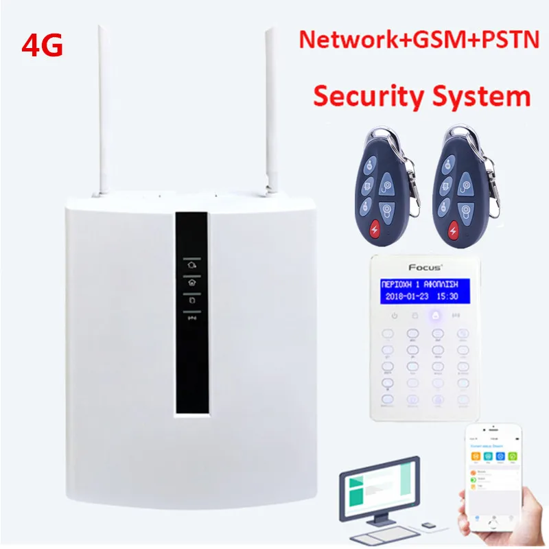 Focus Fc-7668pro Tcp Ip Security 4g Gsm Alarm 88 Wired Smart Home Alarm ...