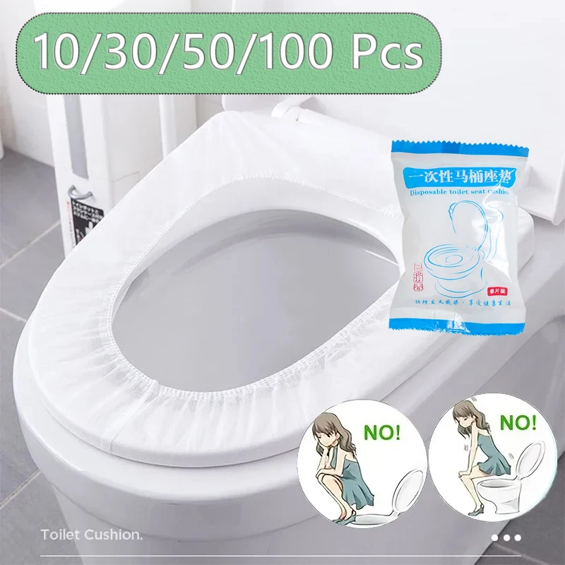 10-30-50-100-Pcs-Travel-Disposable-Toilet-Seat-Covers-Mat-Waterproof ...