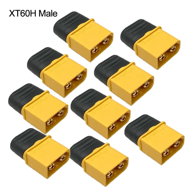10pcs Amass XT60h connector XT60-T plug with Sheath Housing Female / male XT60 plug for RC Lipo ...