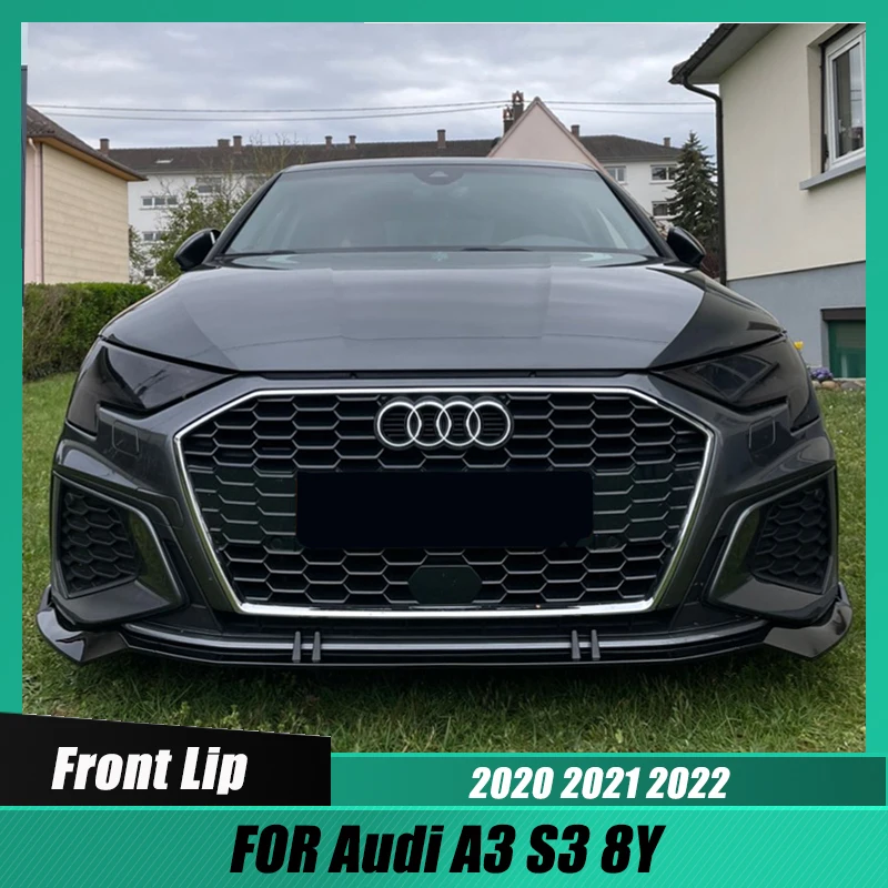 Gloss Black 3pcs Car Front Lip Spoiler Bumper Diffuser Splitter Body ...