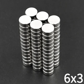 50/100/200/1000/5000PCS 6x3 mm Disc Neodymium Magnet for Fridge 6mmx3mm ...